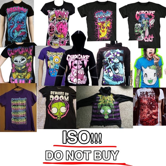 Hot Topic | Tops | Cupcake Cult Dropdead Scene Band Tee Iso Attack ...